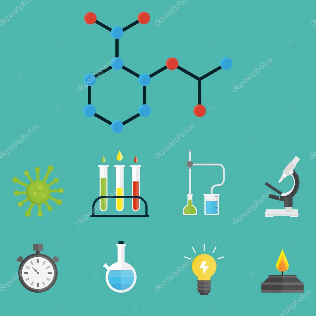 Símbolos de laboratorio prueba laboratorio médico biología científica ...