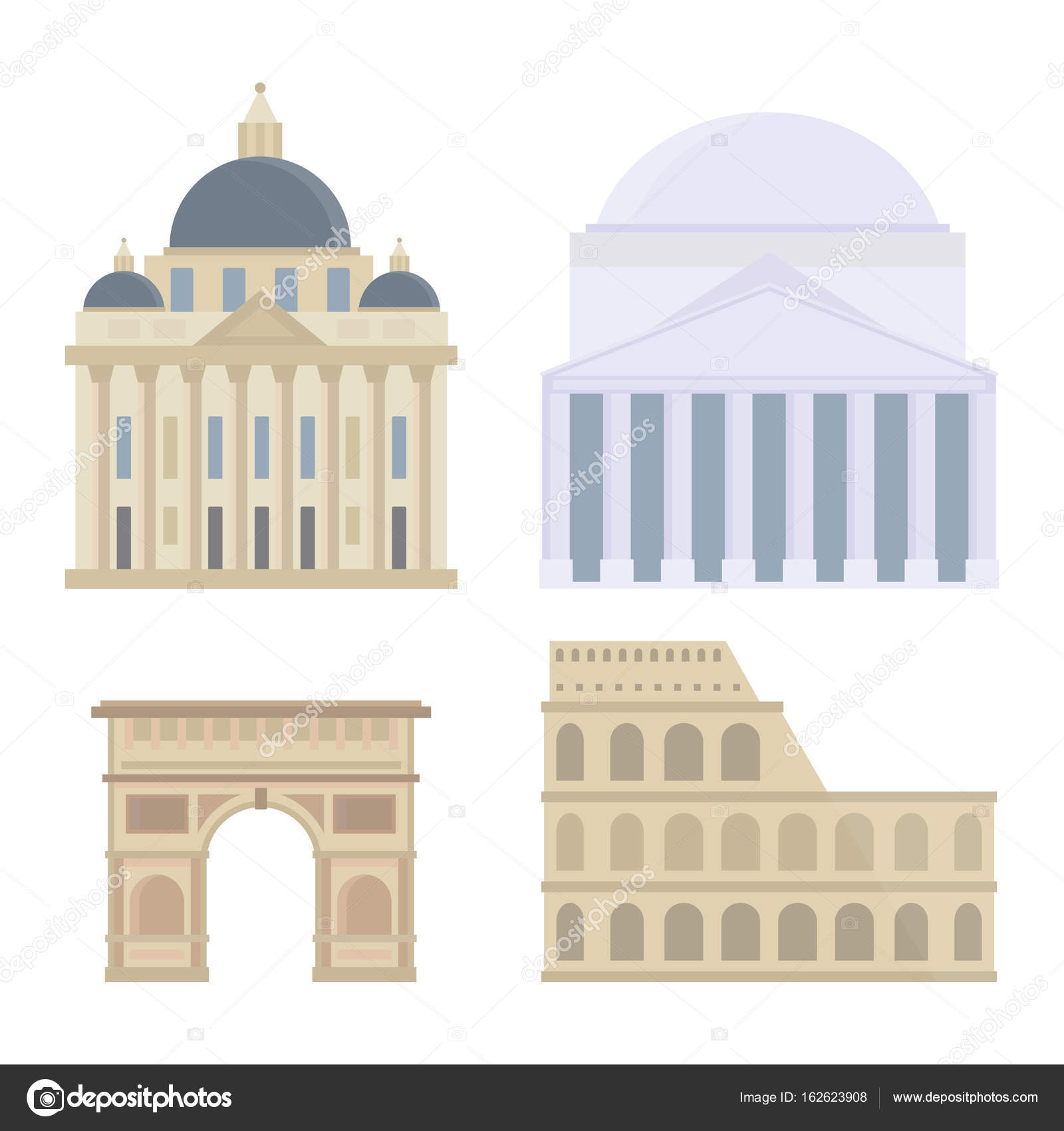 Euro trip tourism travel design famous building and euro adventure ...