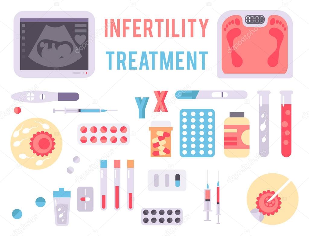 Infertilidad embarazo problemas médicos maternidad vector signos ...