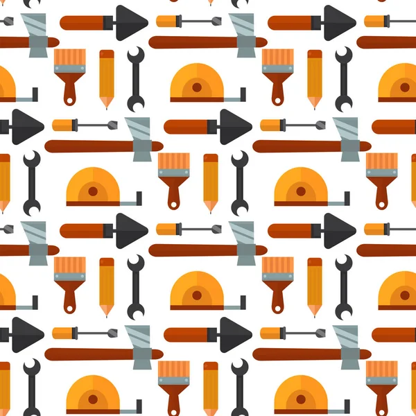 Construction tools worker equipment house renovation seamless pattern ...