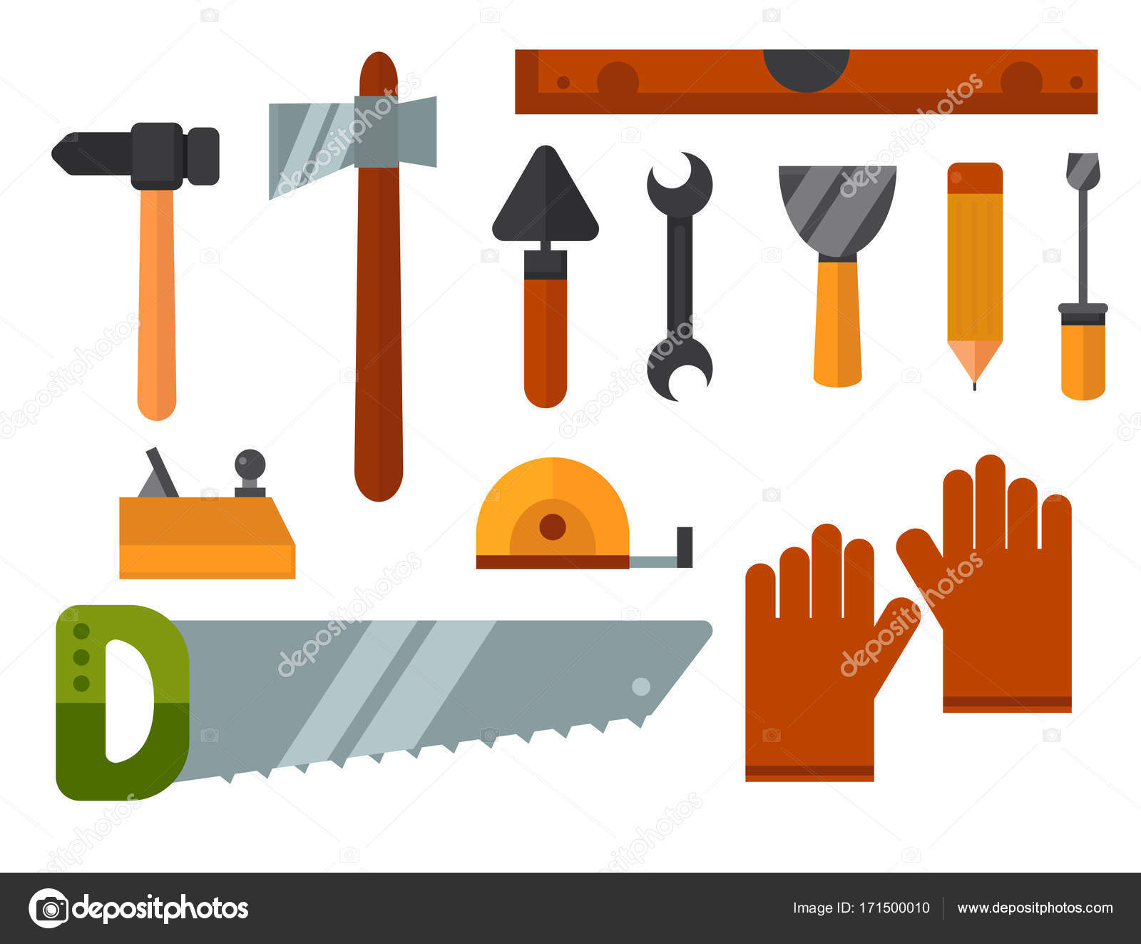 Construction tools worker equipment house renovation handyman vector ...