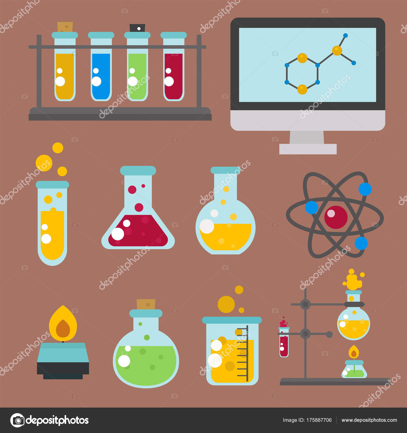 Iconos De Laboratorio De Ciencias