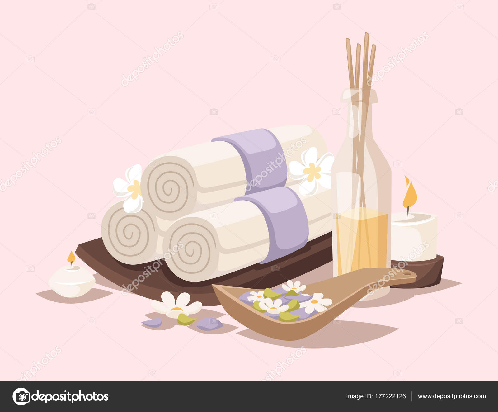 Spa vector icons treatment beauty procedures wellness spa-massage ...