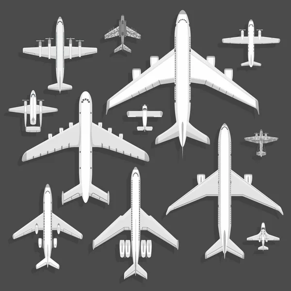 Airplane seamless pattern background vector illustration top view plane ...