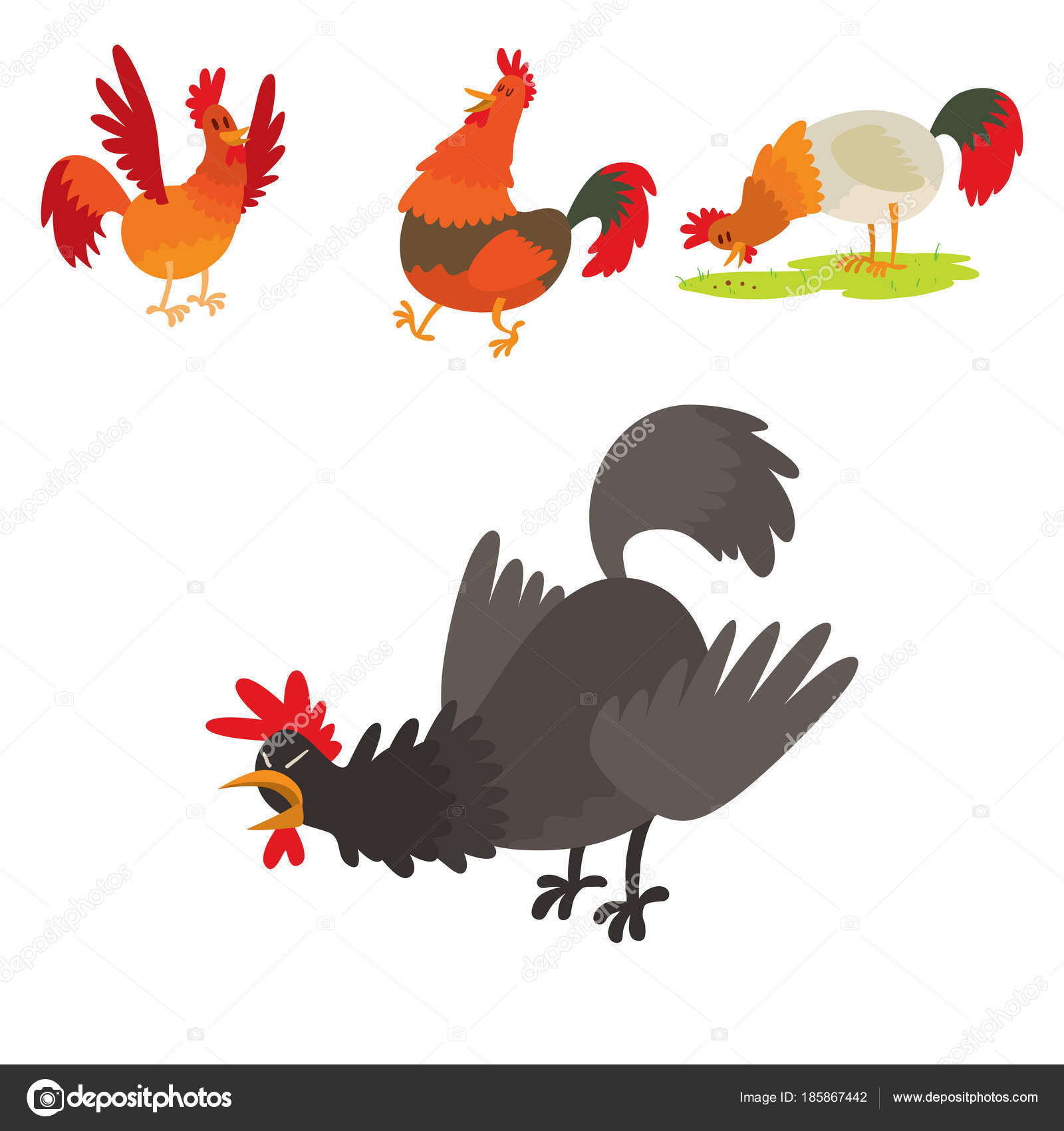 Animated Rooster Clip Art