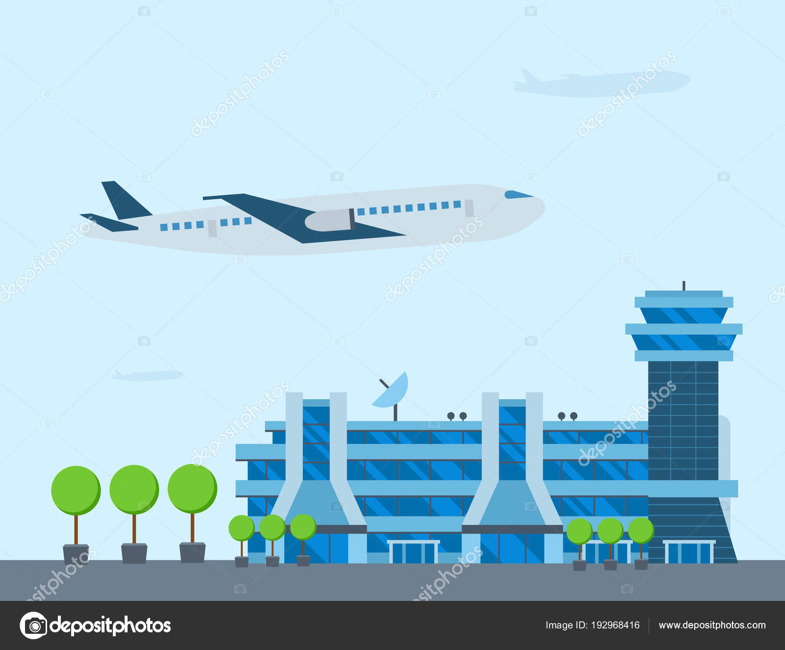Aviation airport vector airline graphic airplane airport transportation ...