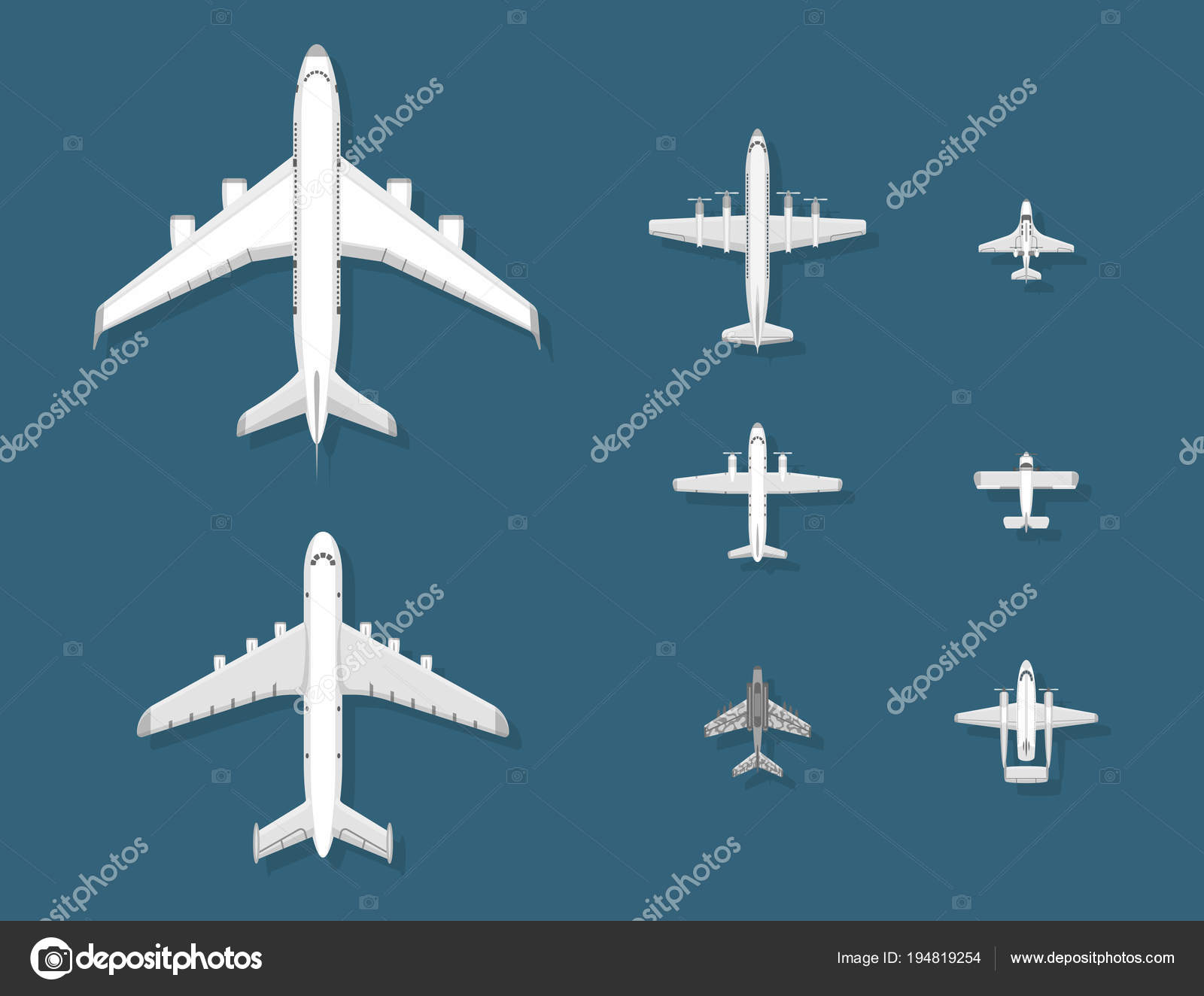Commercial Airplane Top View
