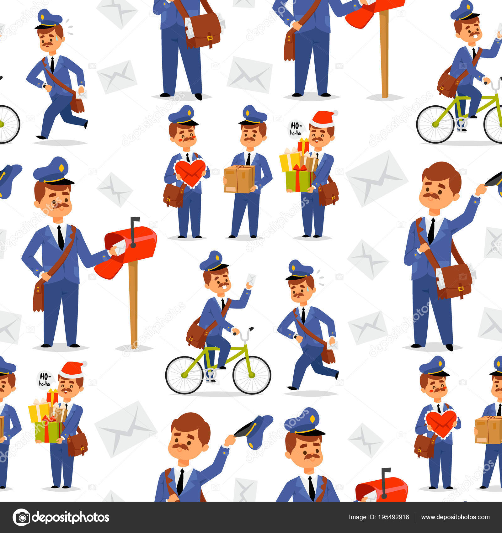 Postman delivery man character vector courier occupation carrier ...