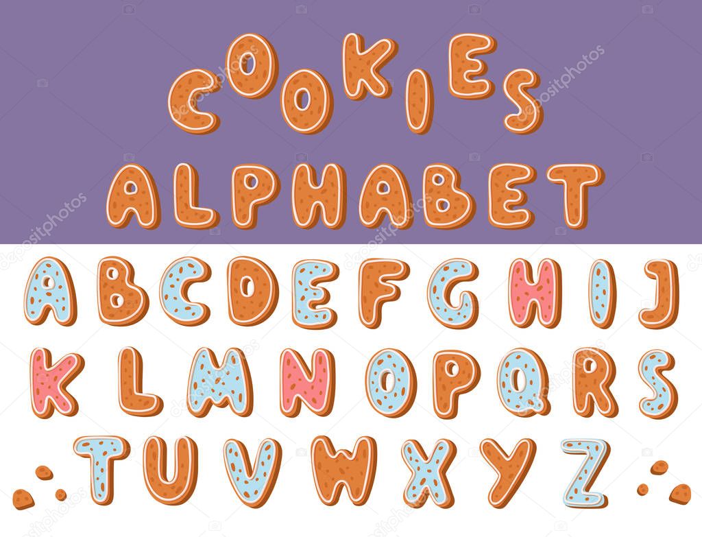 Galletas de jengibre alfabeto vacaciones galleta de jengibre fuente ...