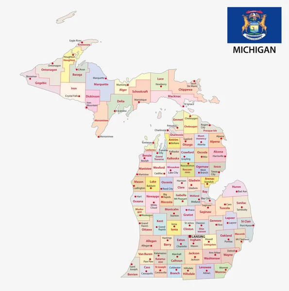 142 Michigan county map Vector Images | Depositphotos