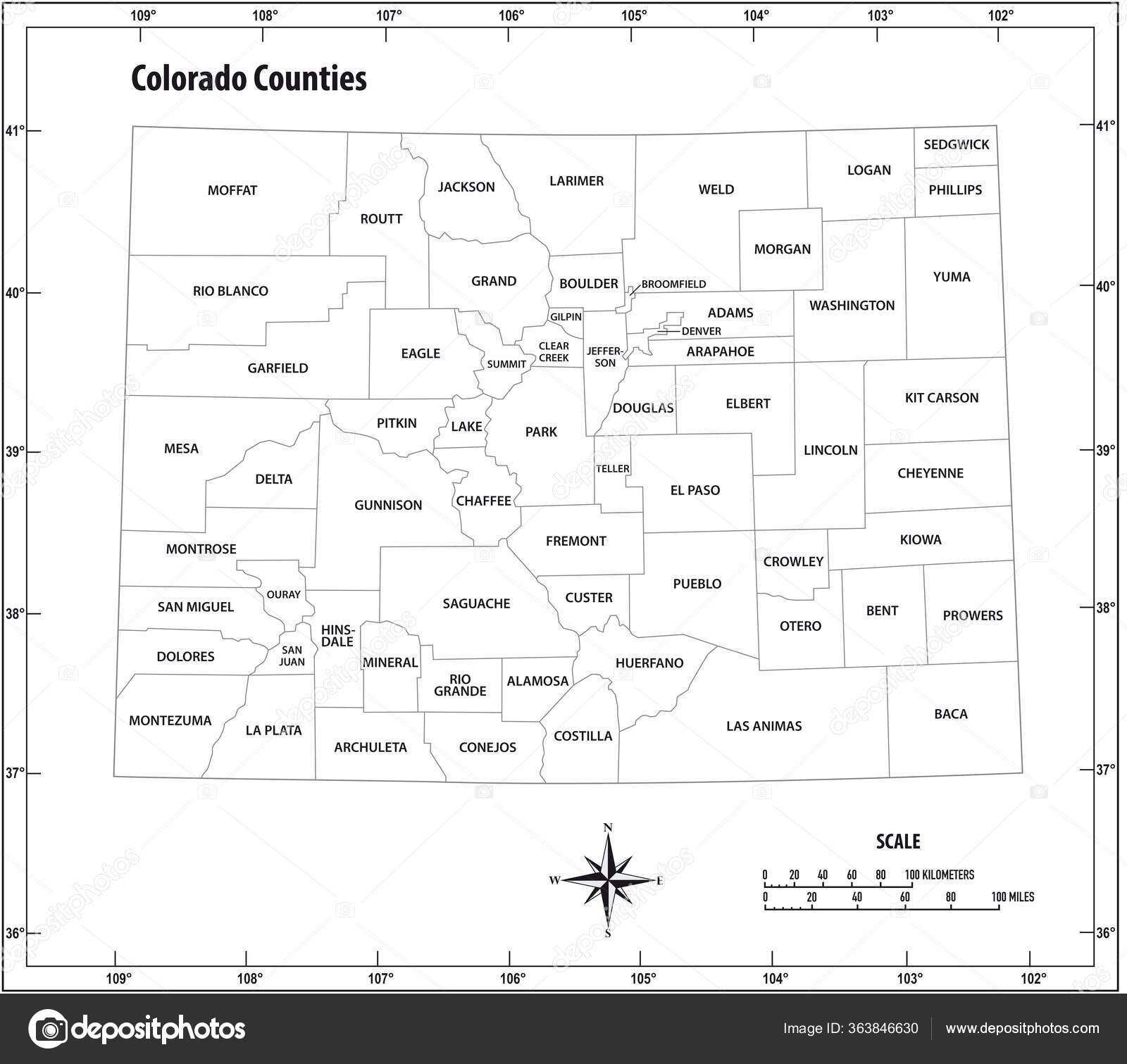 Colorado State Map Outline