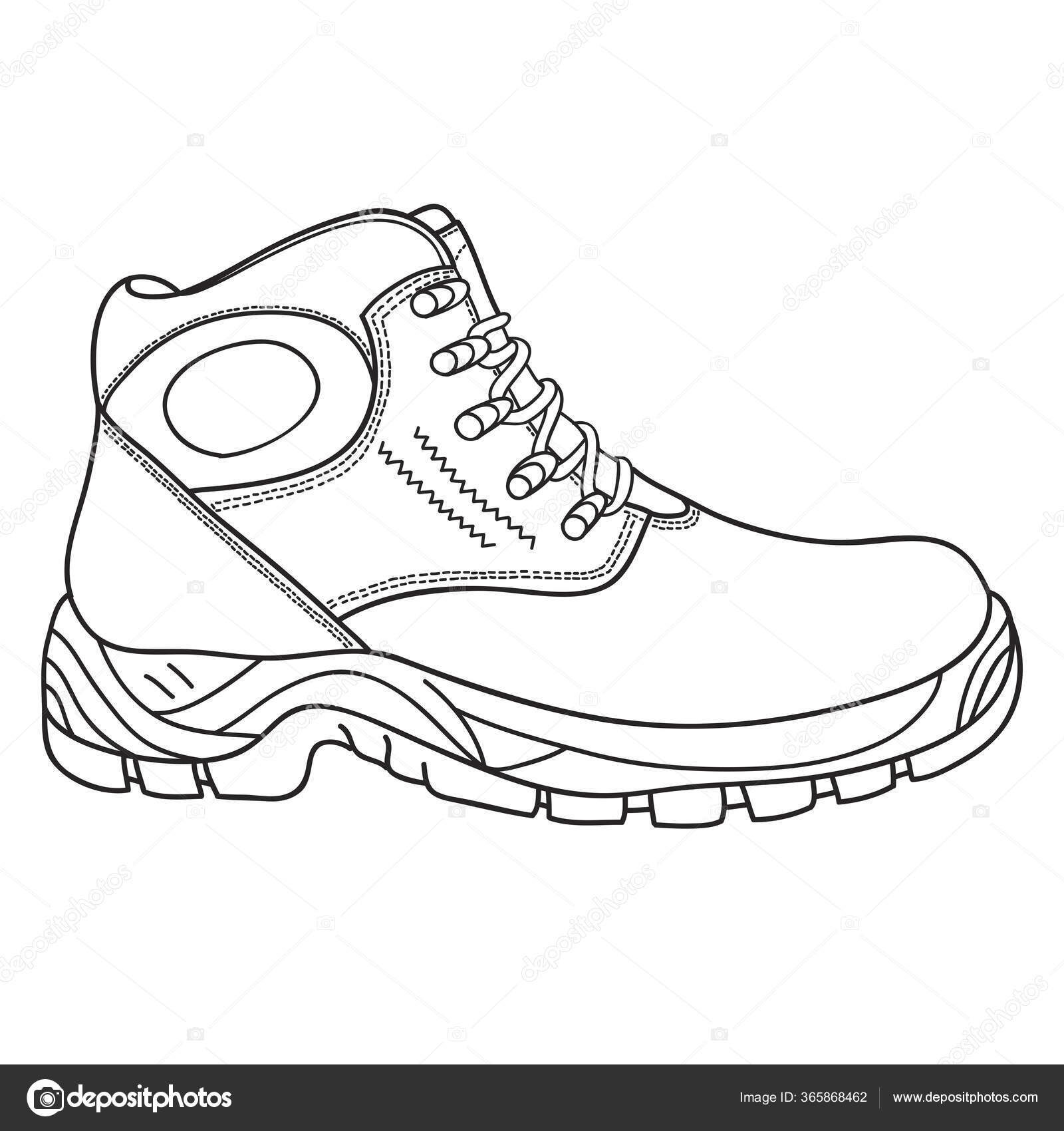 Work Boots Drawing