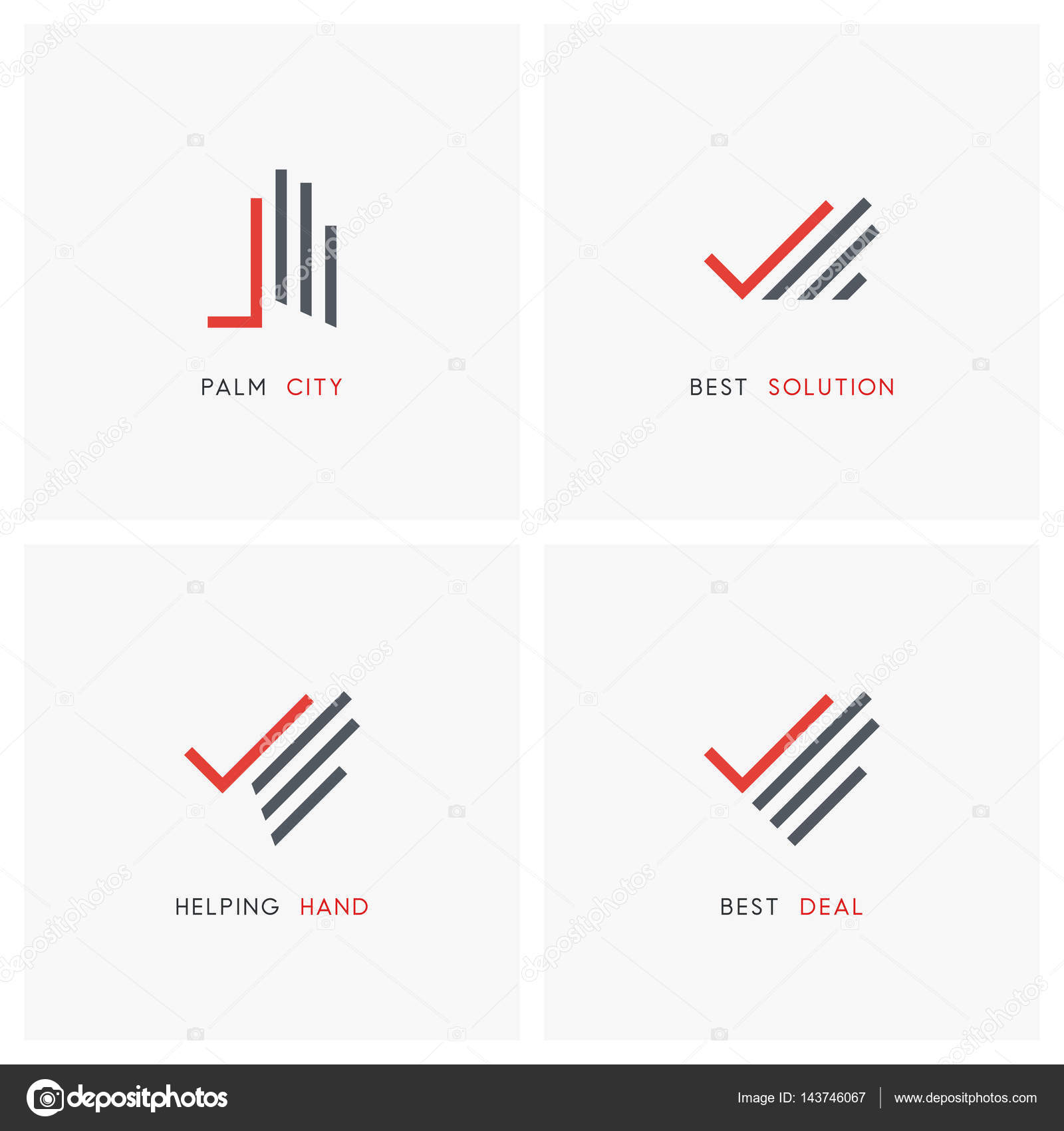 Hand with check mark - business logo set Stock Vector by ©AlexKaplun ...