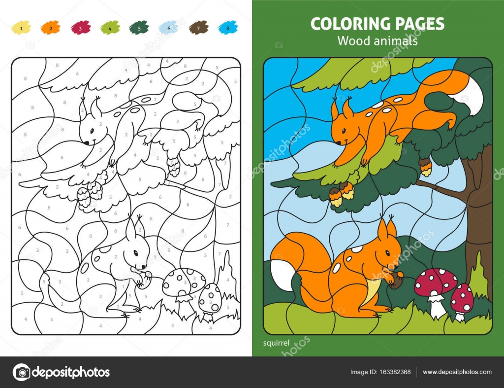 Coloriage animal bois Vecteur par ©Diidik 163382368