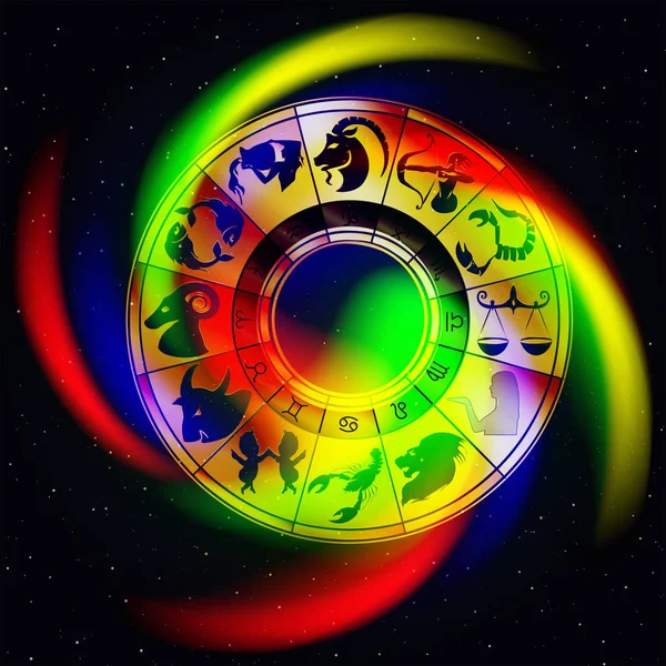 Zodiac signs around in outer space Stock Vector Image by ©Yegen ...