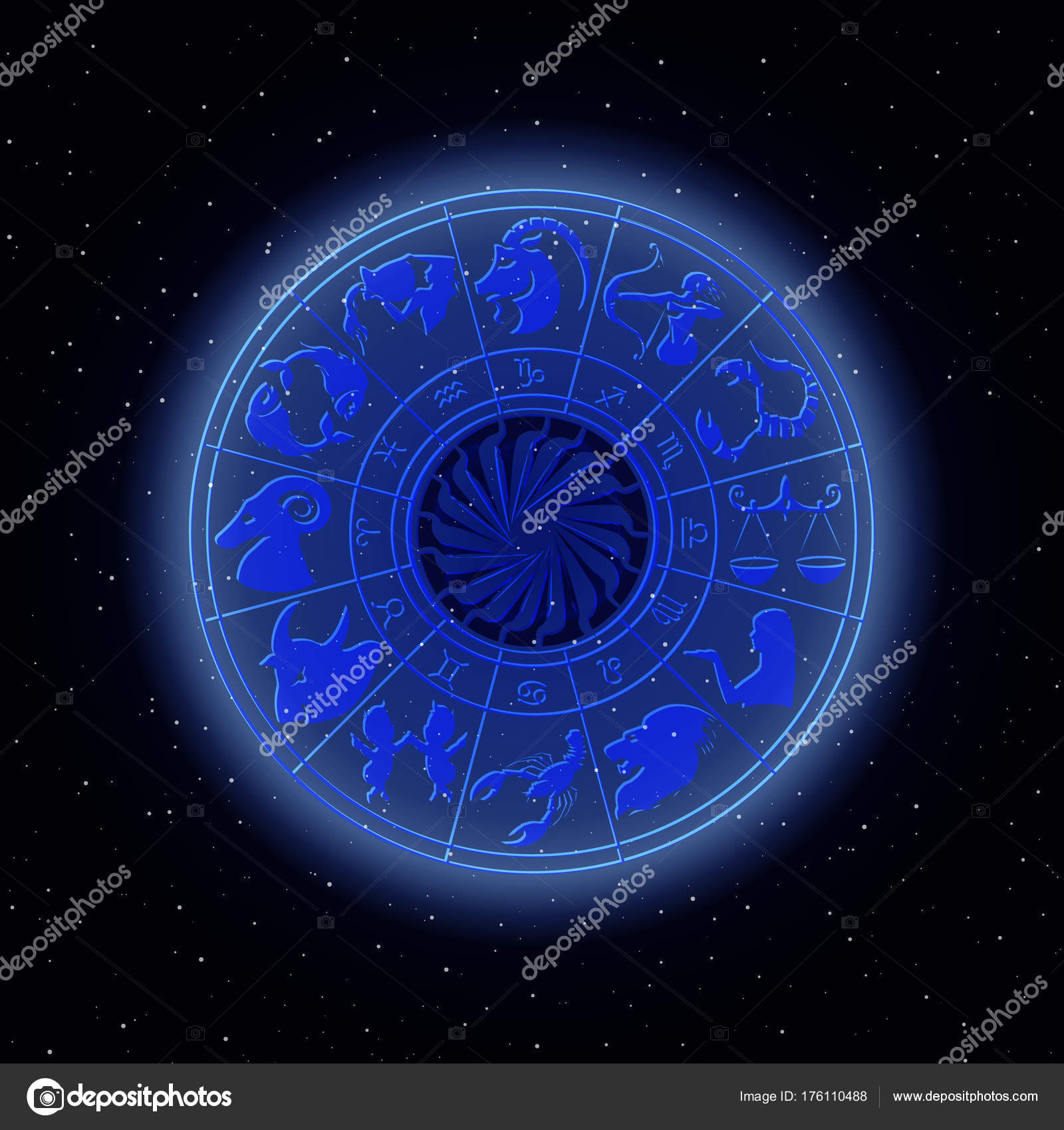 Zodiac signs around in outer space Stock Vector by ©Yegen_Kachurin ...