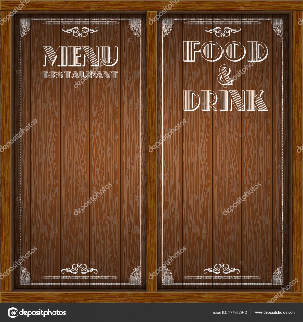 Menu wood board design Stock Vector by ©Yegen_Kachurin 177962942