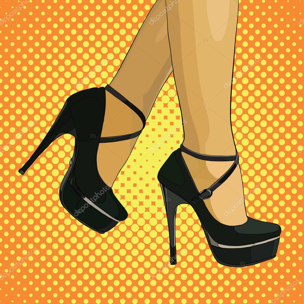 Vector illustration of female legs — Stock Vector © Richman21 #140568082