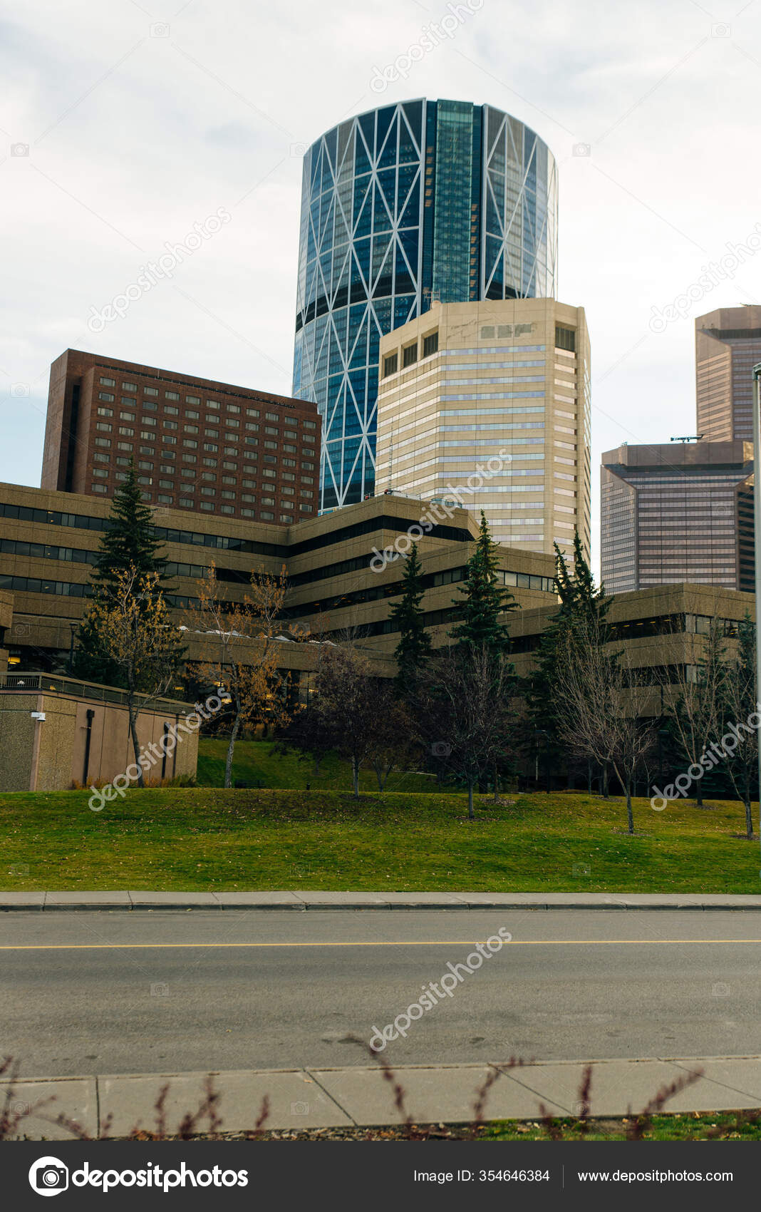 View Calgary Downtown Centre Street Showing Tall Corporate Office ...