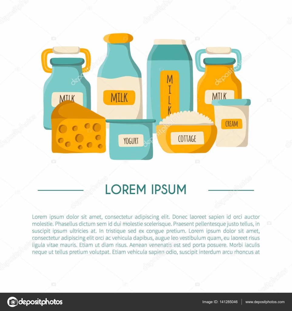 Vector cartoon milk objects Stock Vector Image by ©petitelili #141285046