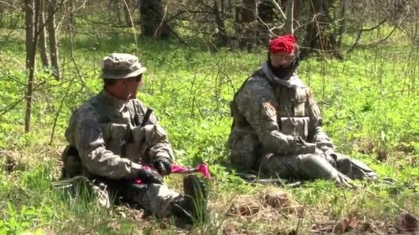 Airsoft game in the forest. — Stock Video © VIDEOTON #322595846