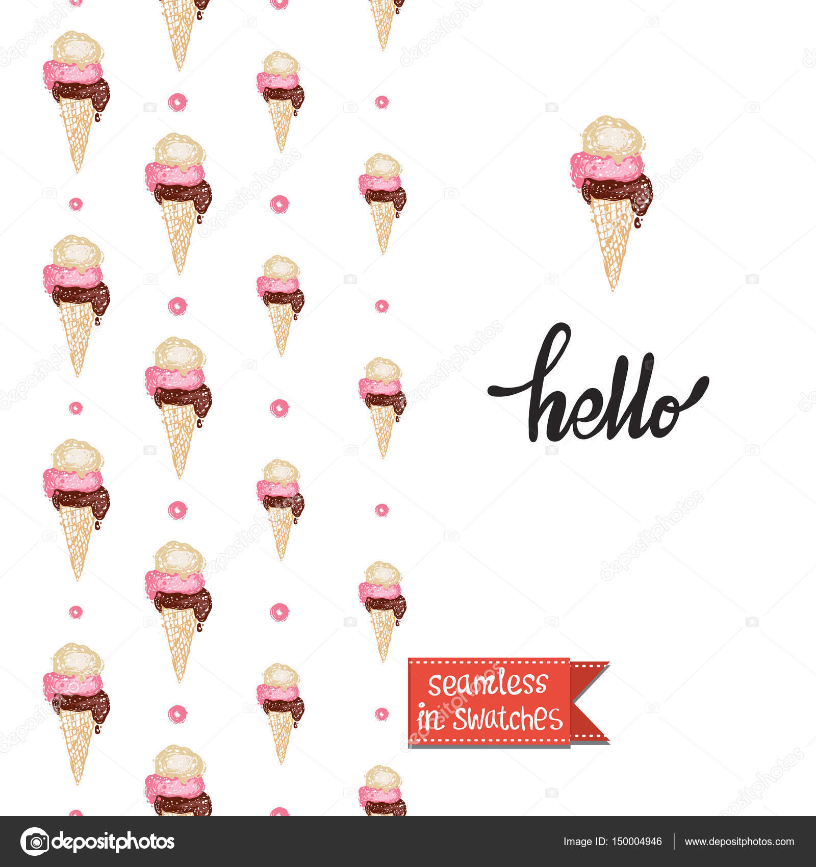 Ice Cream Christmas Card