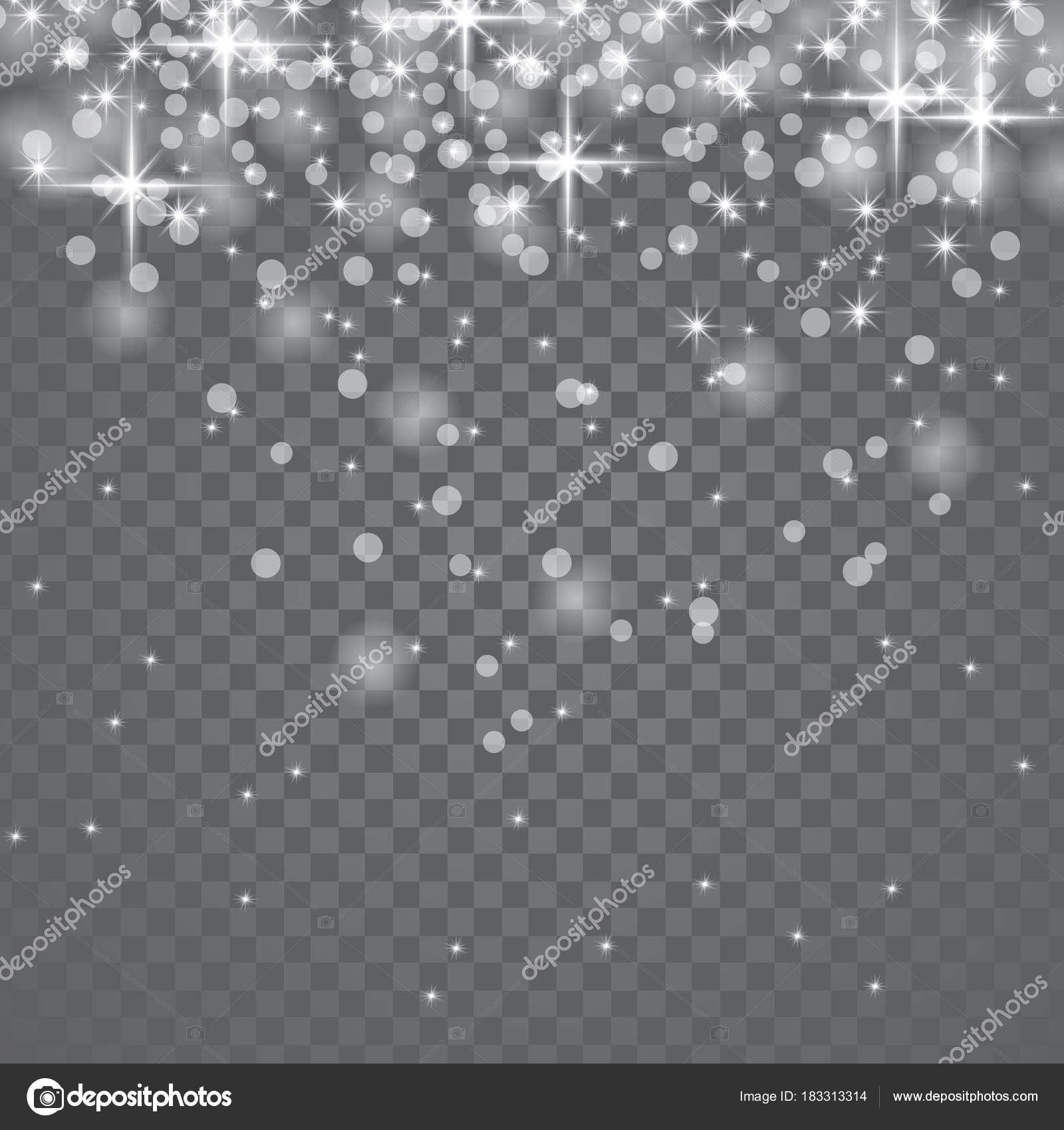 Falling Transparent Star Dust Light Effect Stock Vector Image by ...