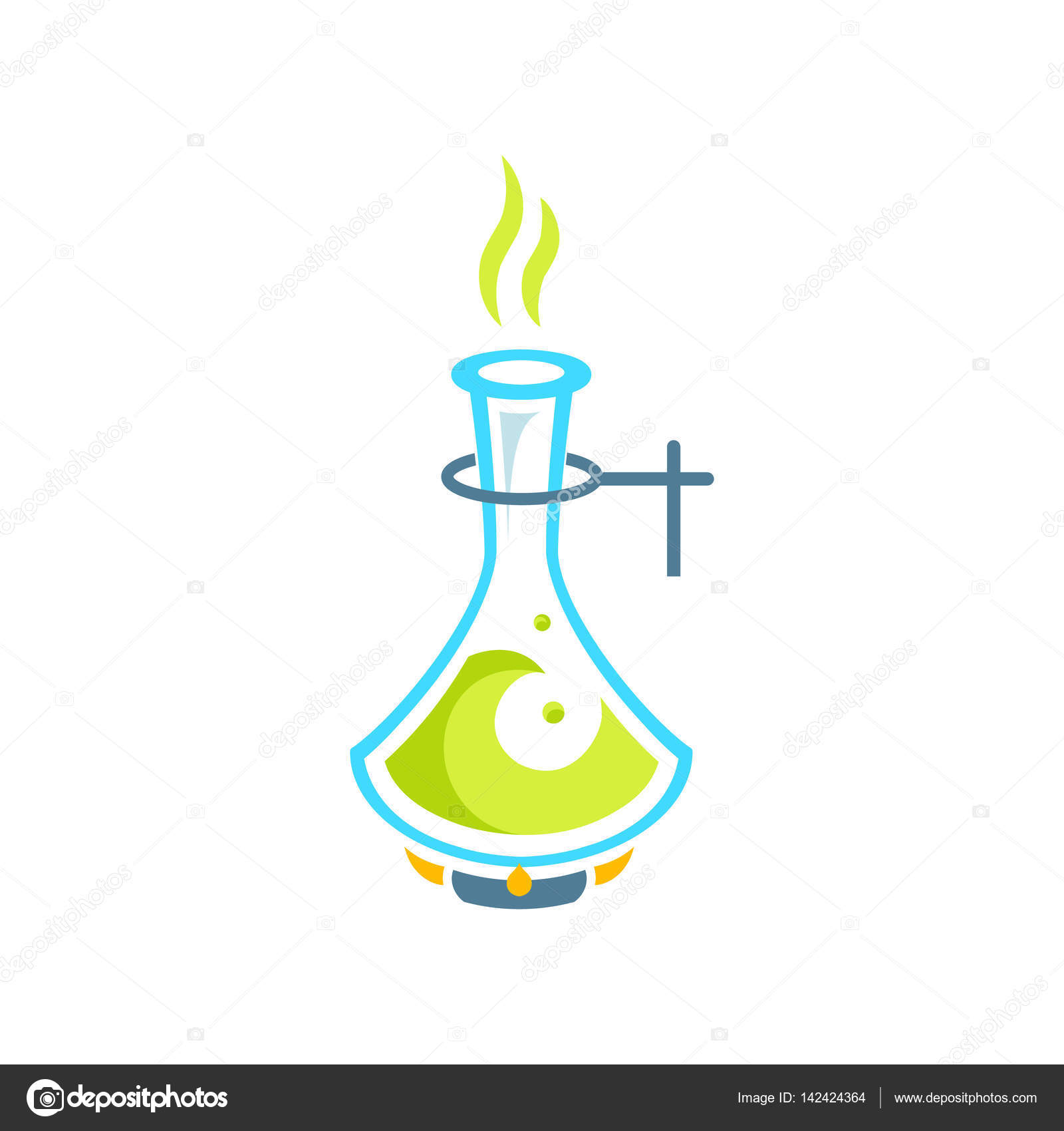 Chemical test tubes icon illustration vector. Chemistry. The set of ...