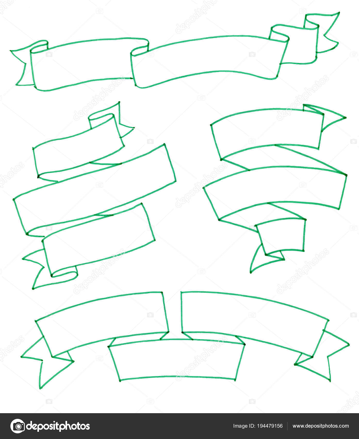 Banners hand drawn with felt-tip pen set Stock Vector by ©irinapict ...