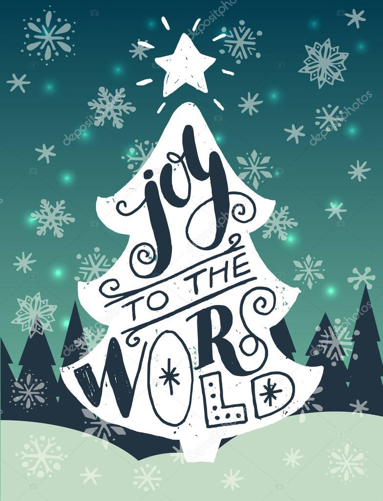 Inscription of Joy to the world Stock Vector by ©TashaNatasha 130173416