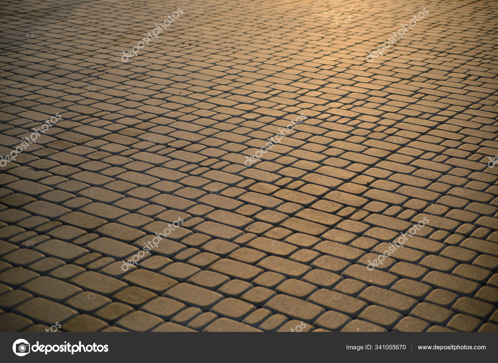 Gray Paving Slabs Rays Setting Sun — Stock Photo © Pamliveria #341055670