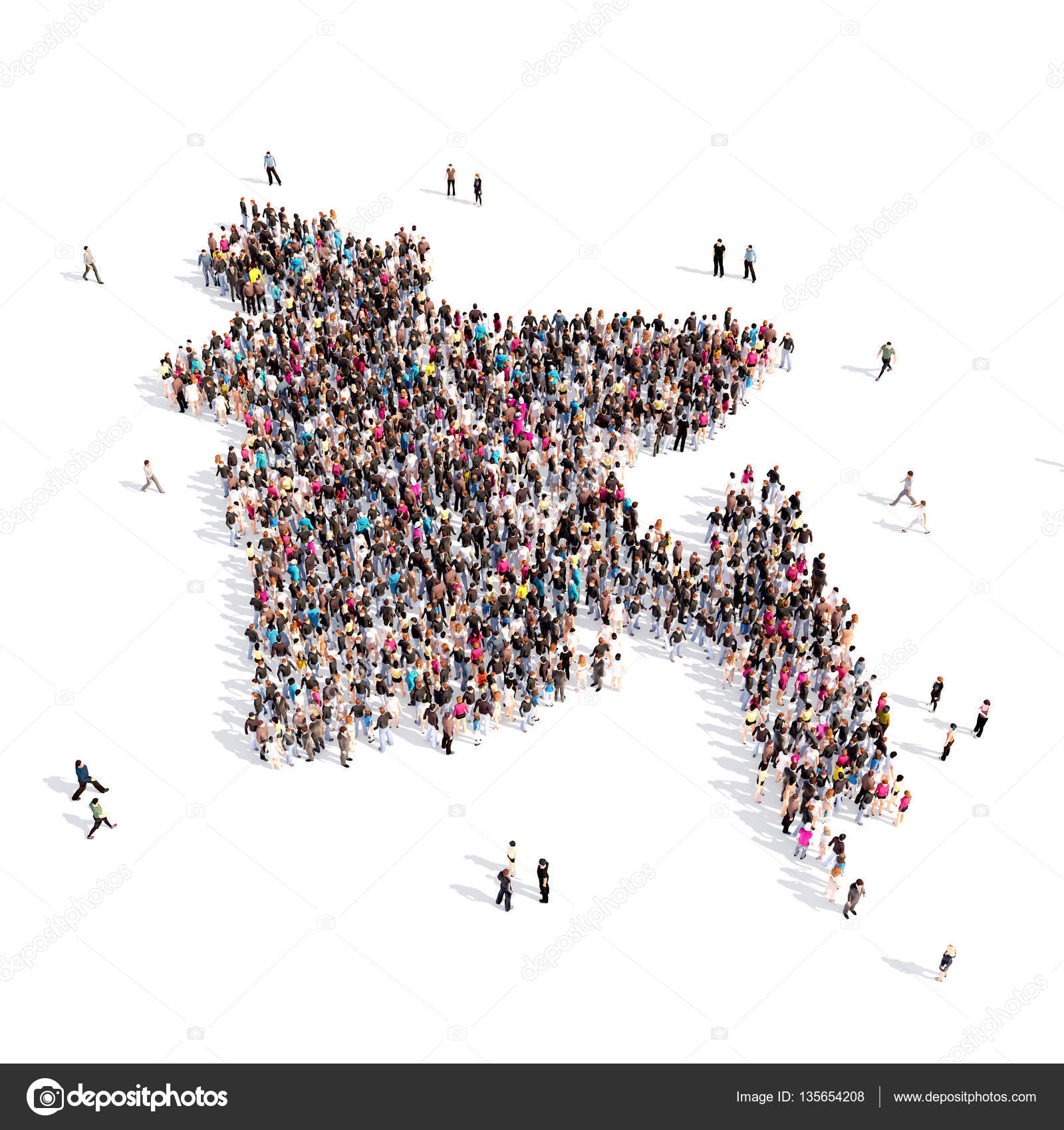 People group shape map Bangladesh — Stock Photo © tai11 #135654208