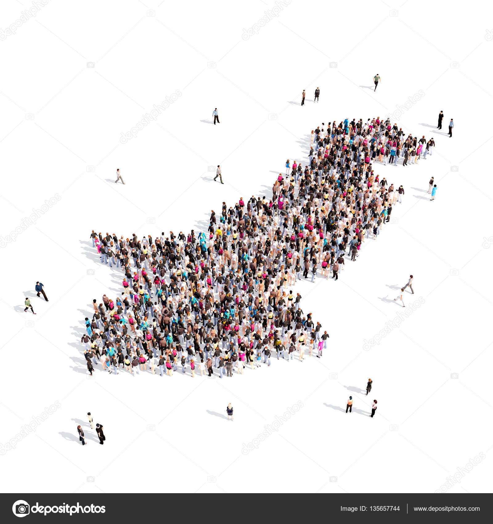 People group shape map Pakistan Stock Photo by ©tai11 135657744