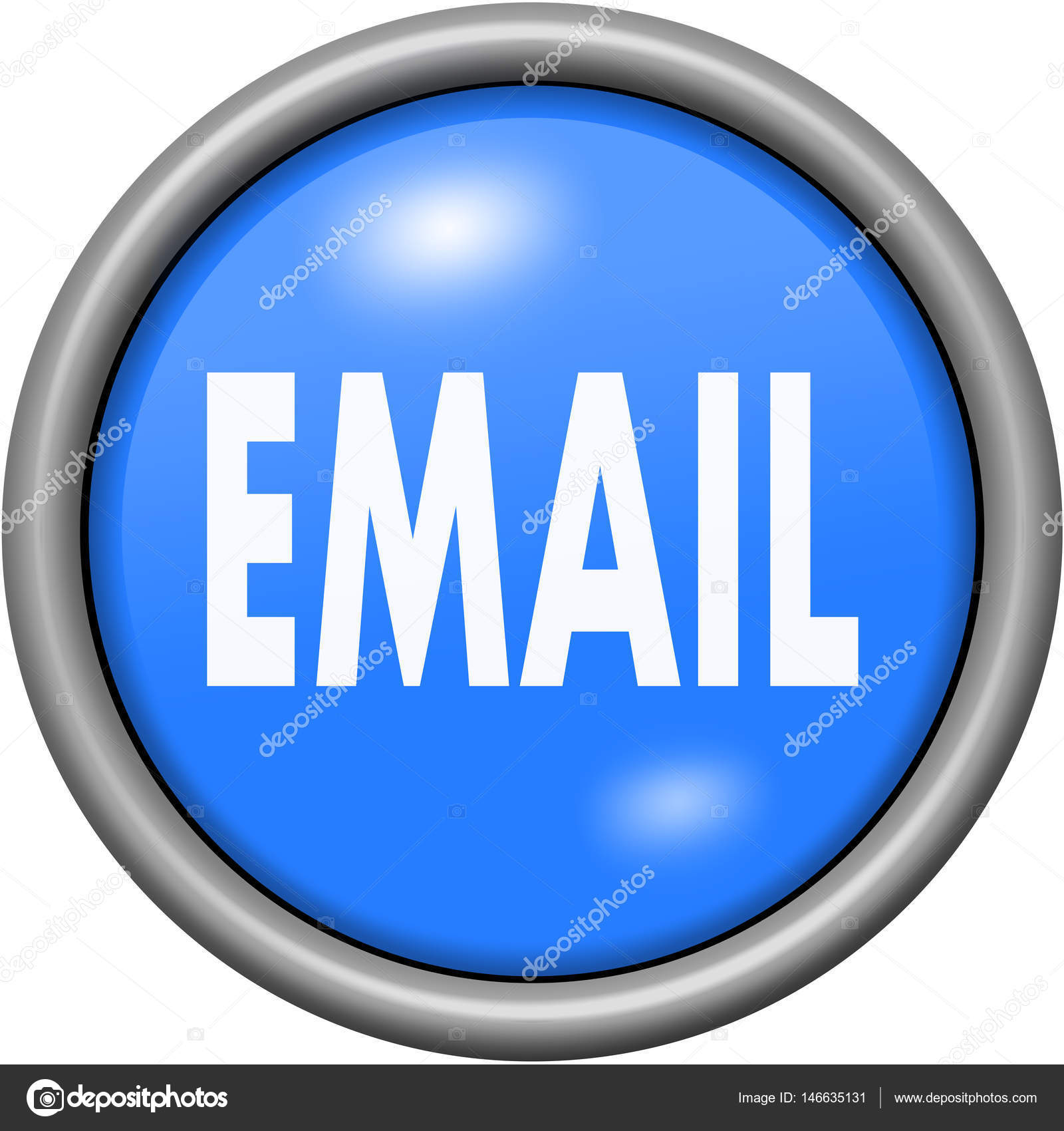 Blue design email in round 3D button — Stock Photo © fontaineg974 ...