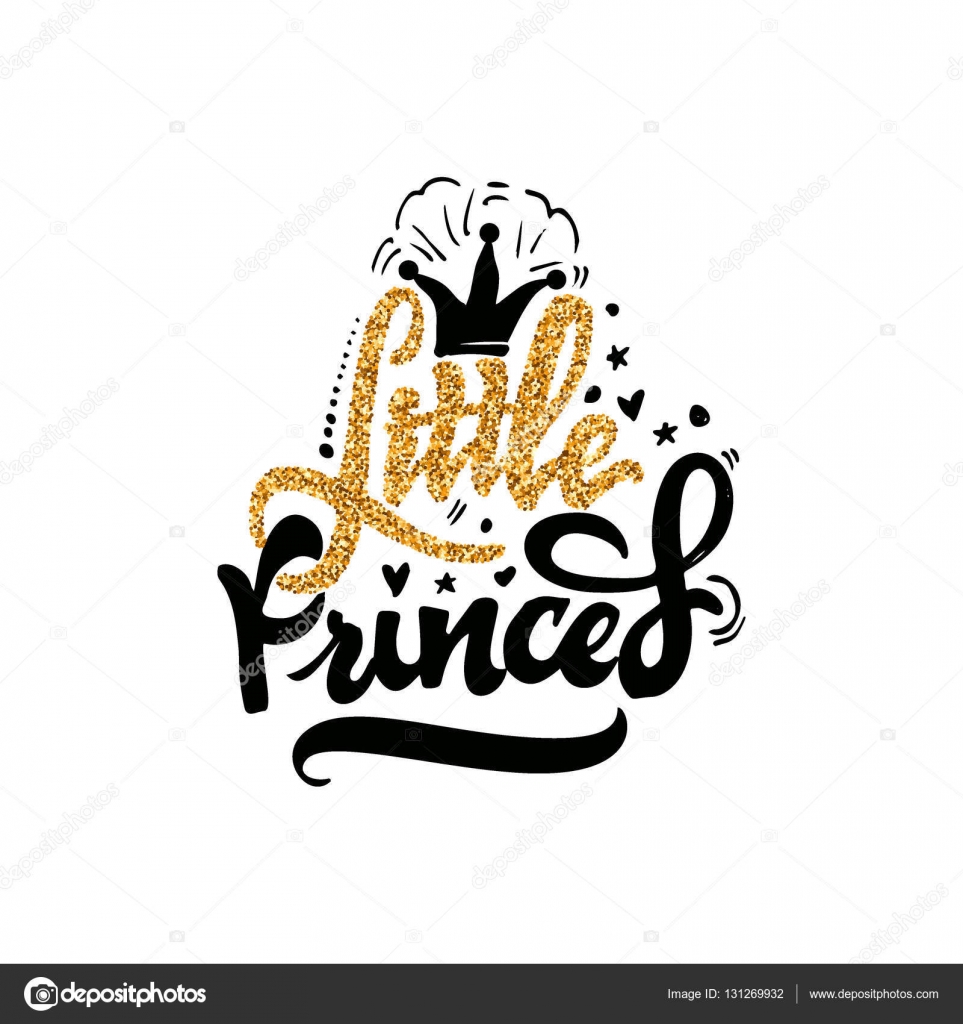 Little Princess. Calligraphy gold paint, similar to the foil . Unique ...