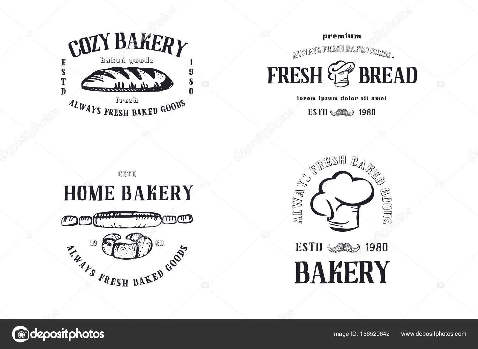 Bakery signboard. Vector typographic colorful design. Badges for your ...