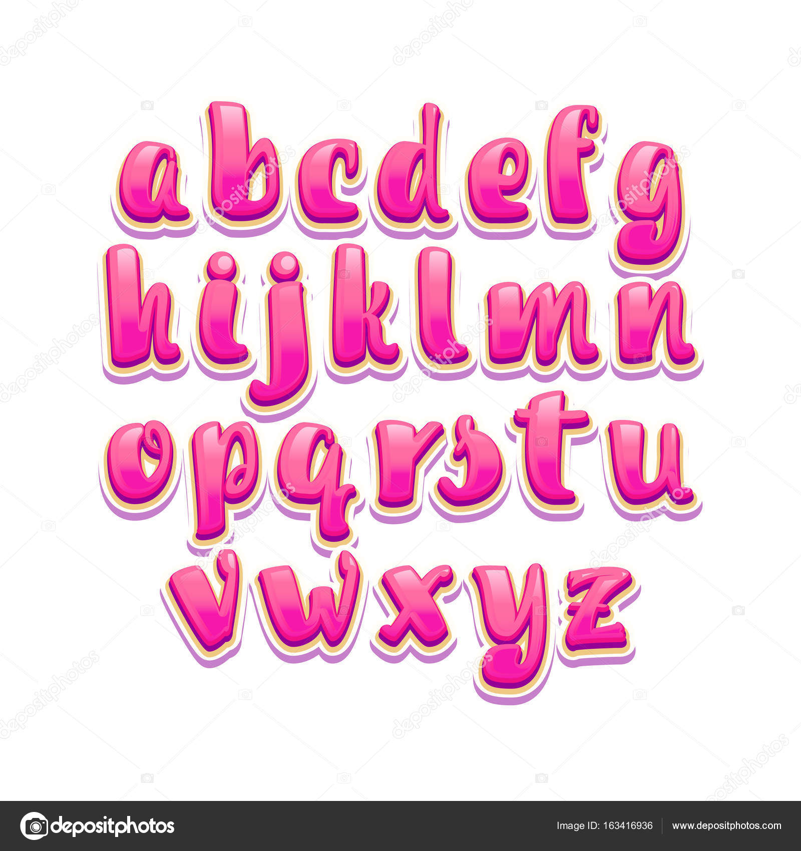 Cursive Bubble Letter Font