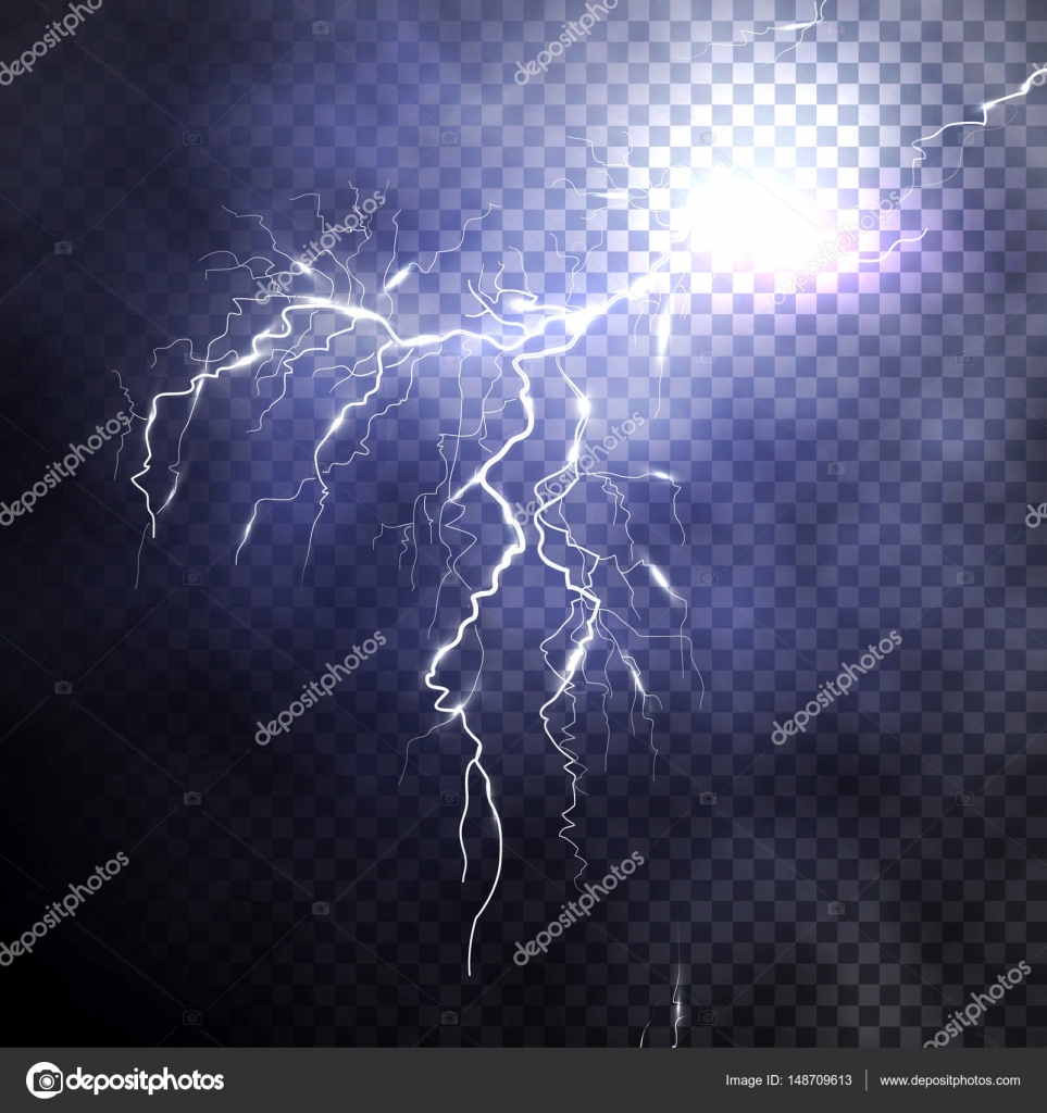 Lightning realistic isolated Stock Vector by ©SMSka 148709613