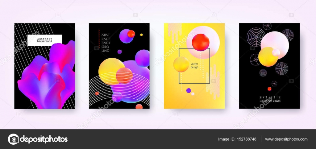 Set Rainbow Universal Cards A4-05 Stock Vector Image by ©SMSka #152788748