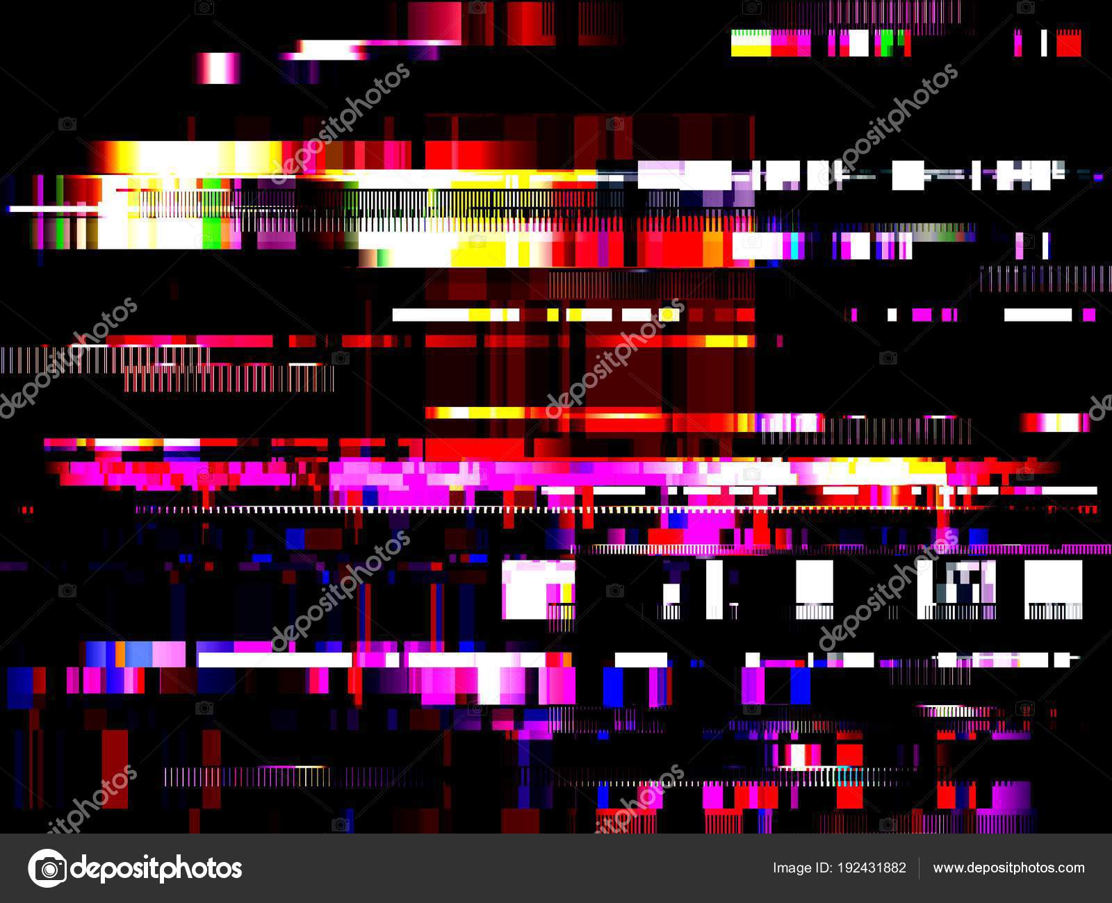 Glitch Error signal TV Failure computer Abstract blurred background ...