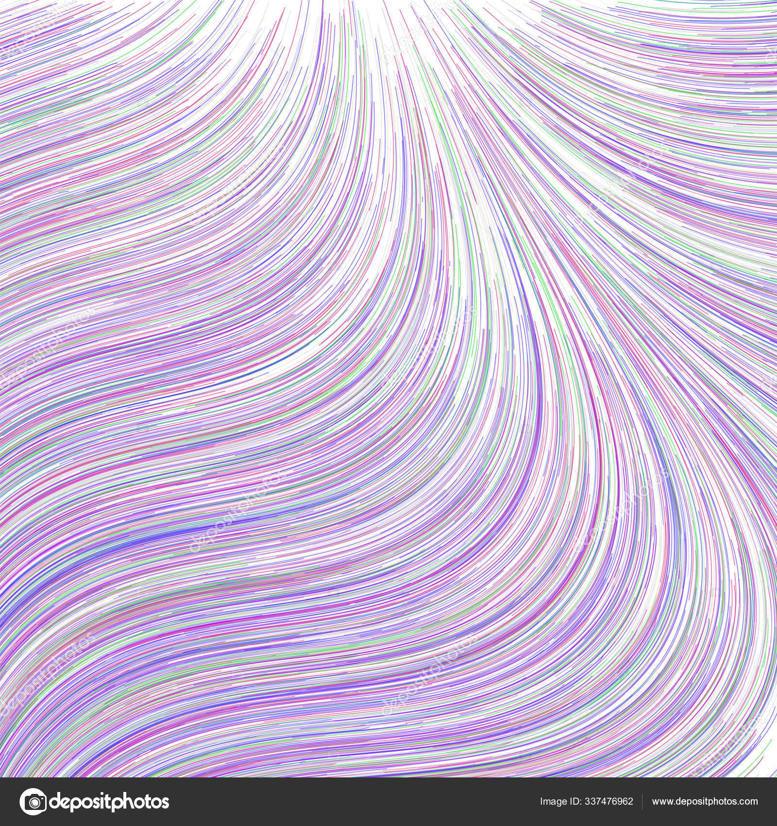 Flow field background. Vector lines composition. Geometric waves lines ...