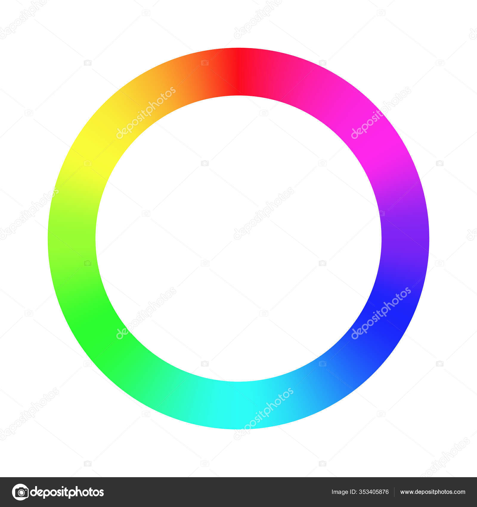 Color Wheel Palette Rgb Ryb Cymk System Color Harmony Vector Stock ...