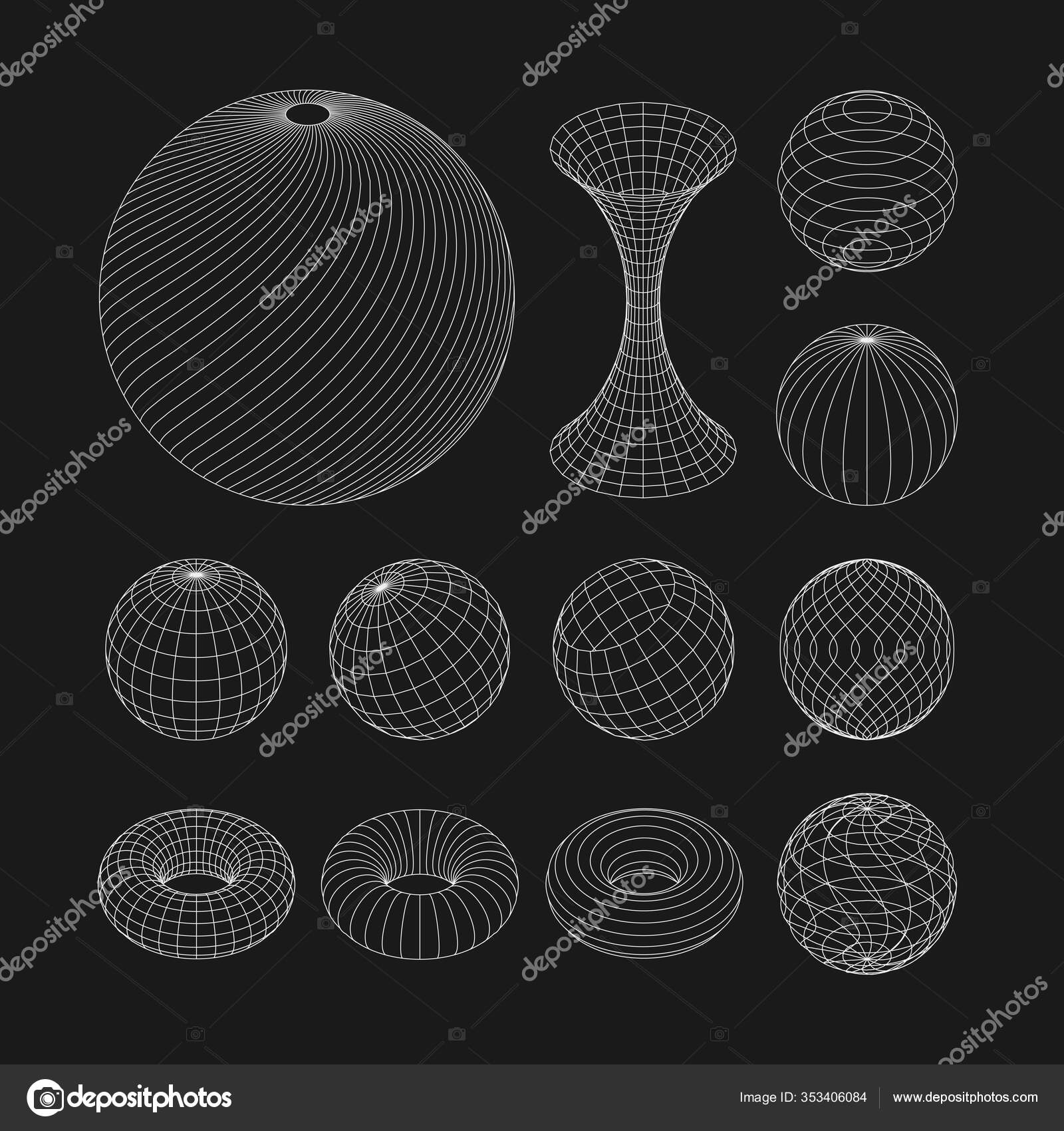 Wireframe Earth Grid Mesh Objects Set Network Line Hud Design Stock ... Wireframe Earth Grid Mesh Objects Set Network Line Hud Design Stock ...