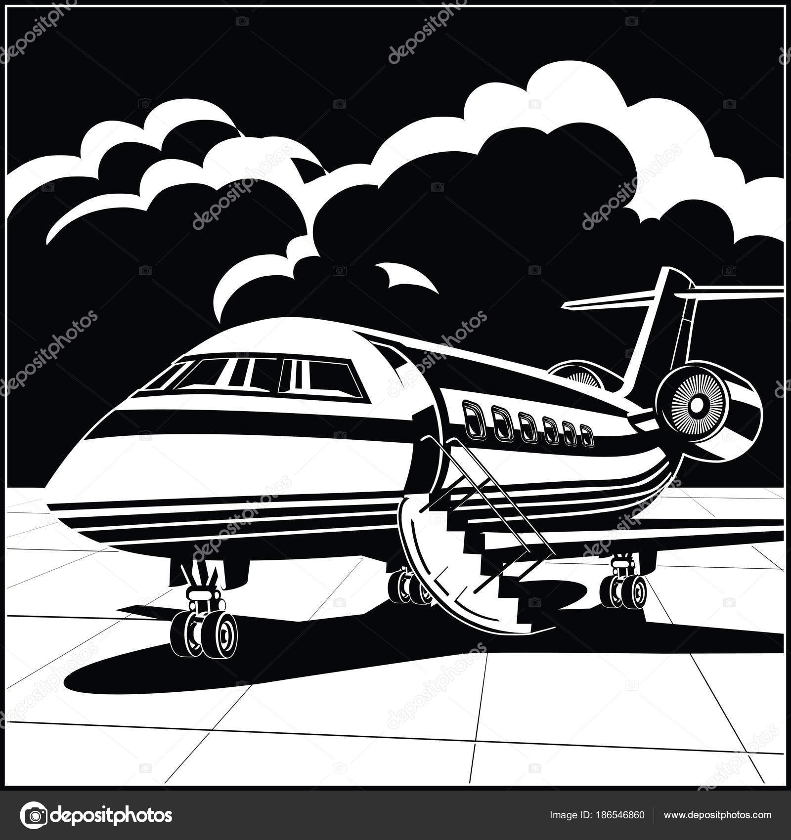 Modern Business Jets Stock Vector by ©blacklight_trace 186546860