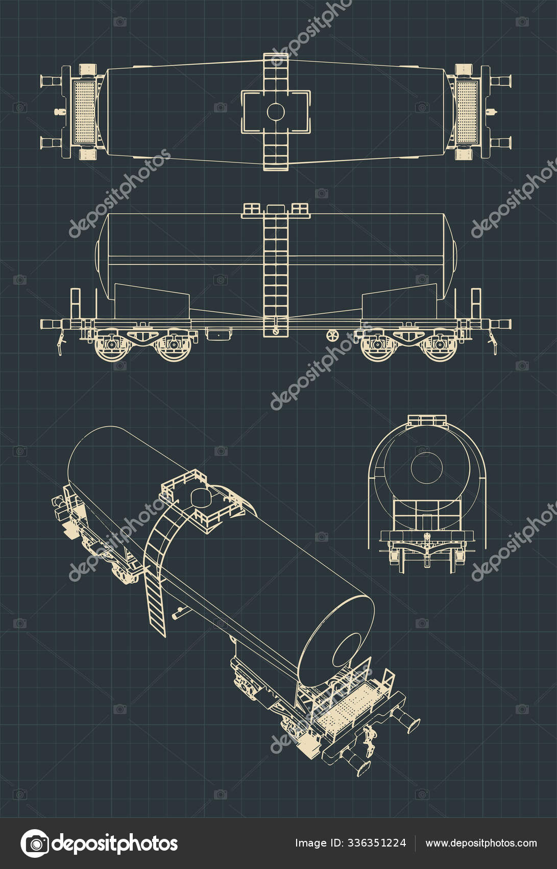 Tank Wagon drawings Stock Vector by ©blacklight_trace 336351224
