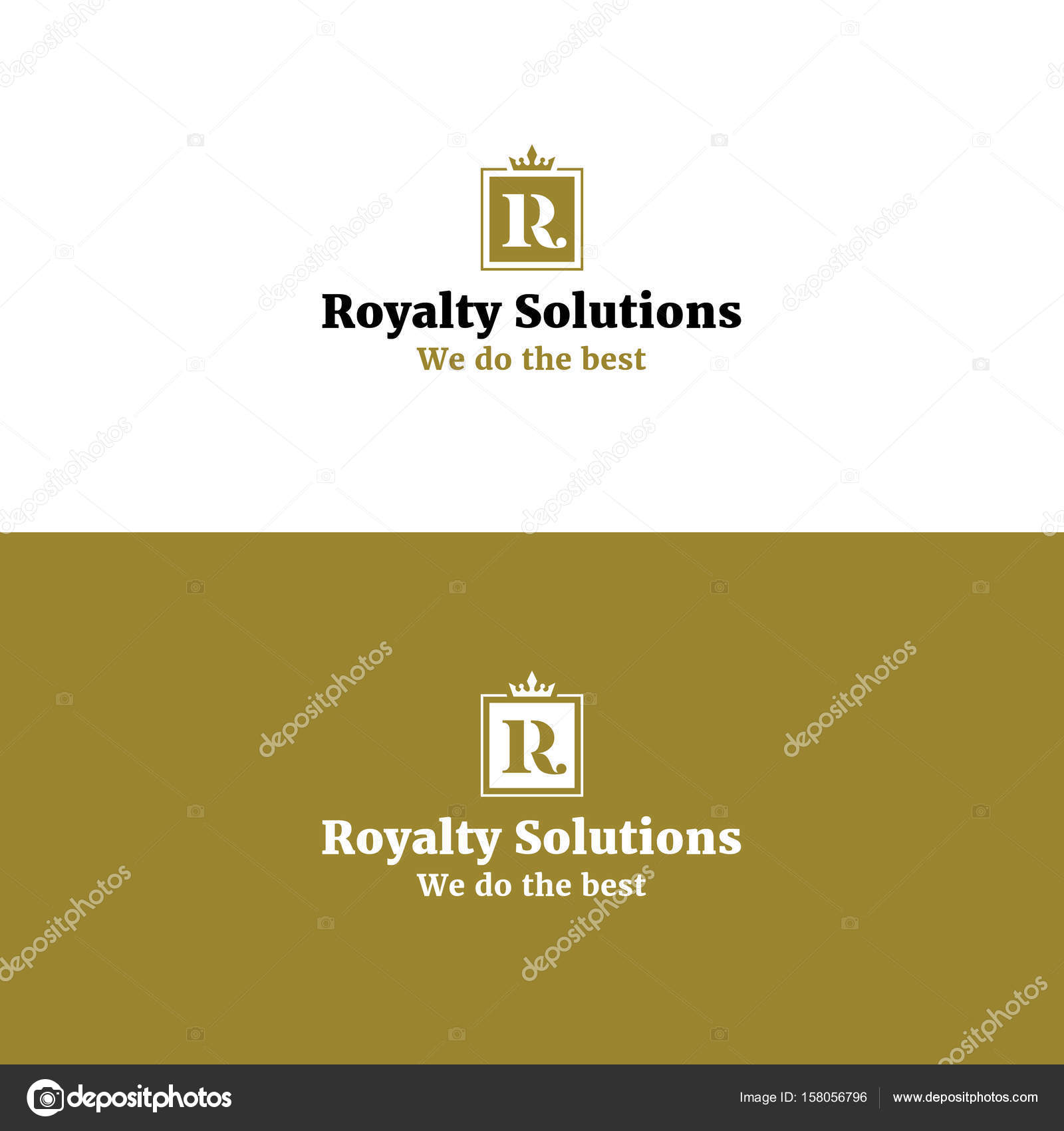 Royal abstract R letter logo with crown. Stock Vector Image by ©Stacy_T ...