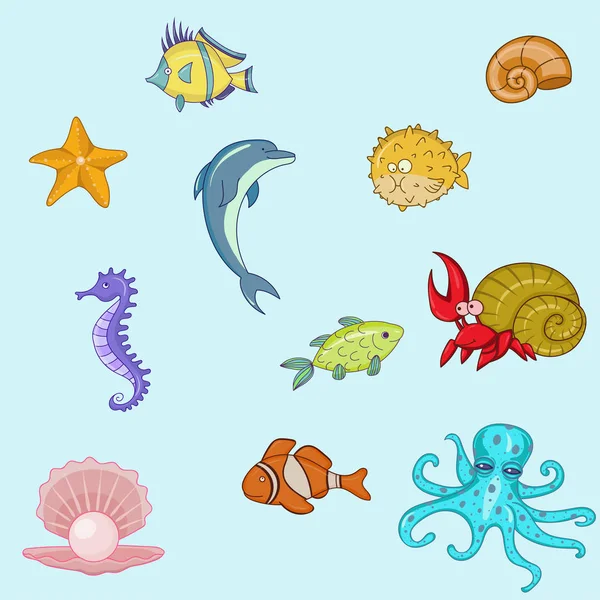 Sea animals icons — Stock Vector © Jut_13 #11713140 Sea animals icons — Stock Vector © Jut_13 #11713140