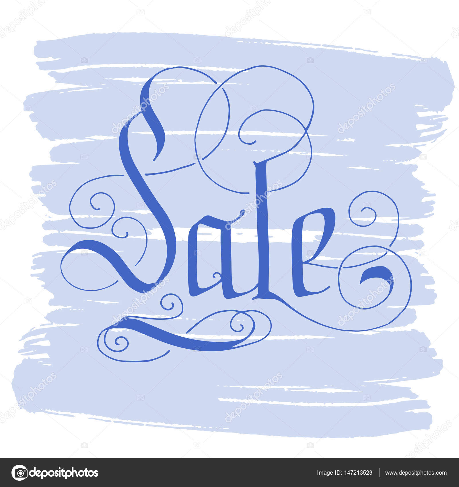 Hand lettering sale on grunge brush background Stock Vector Image by ...