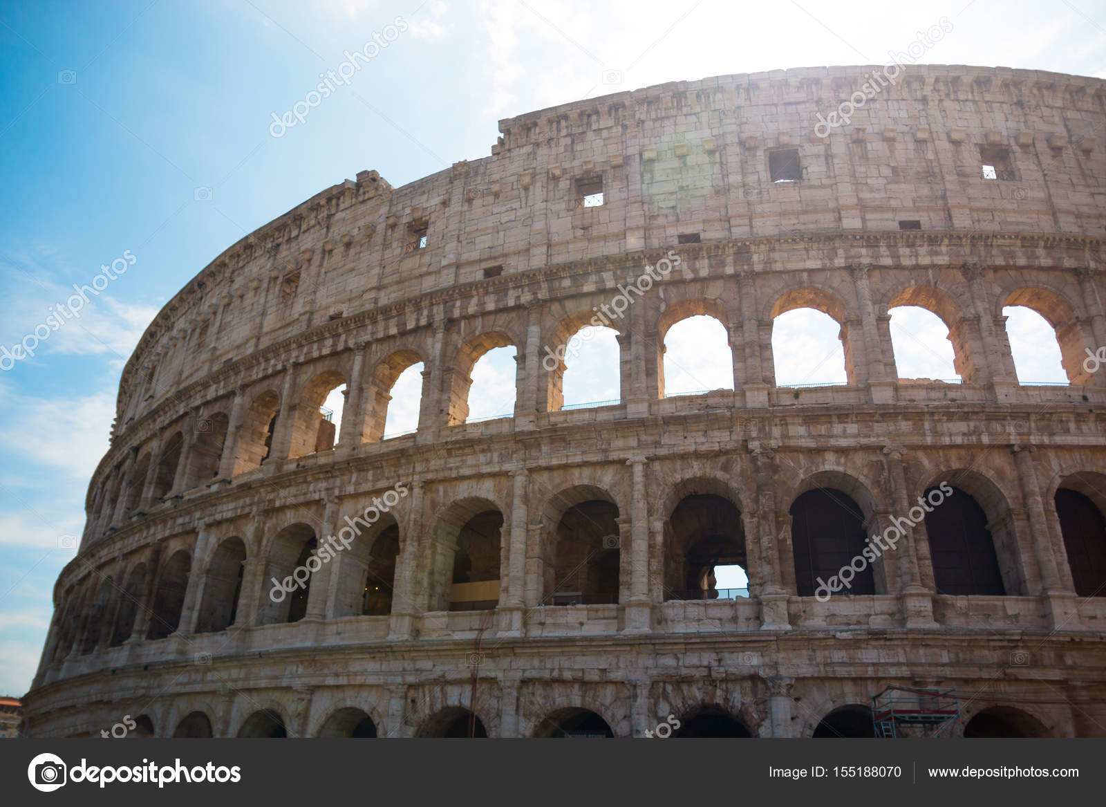Ancient ruins of Coliseum in Rome — Stock Photo © DTatiana #155188070