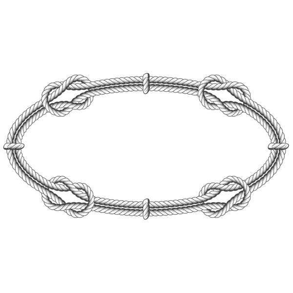 Rope oval border Vector Art Stock Images | Depositphotos